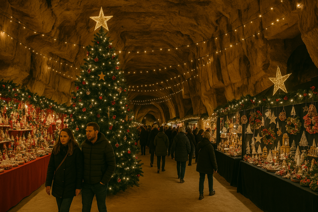 Dutch Christmas market in a Cave - Dutch Tours